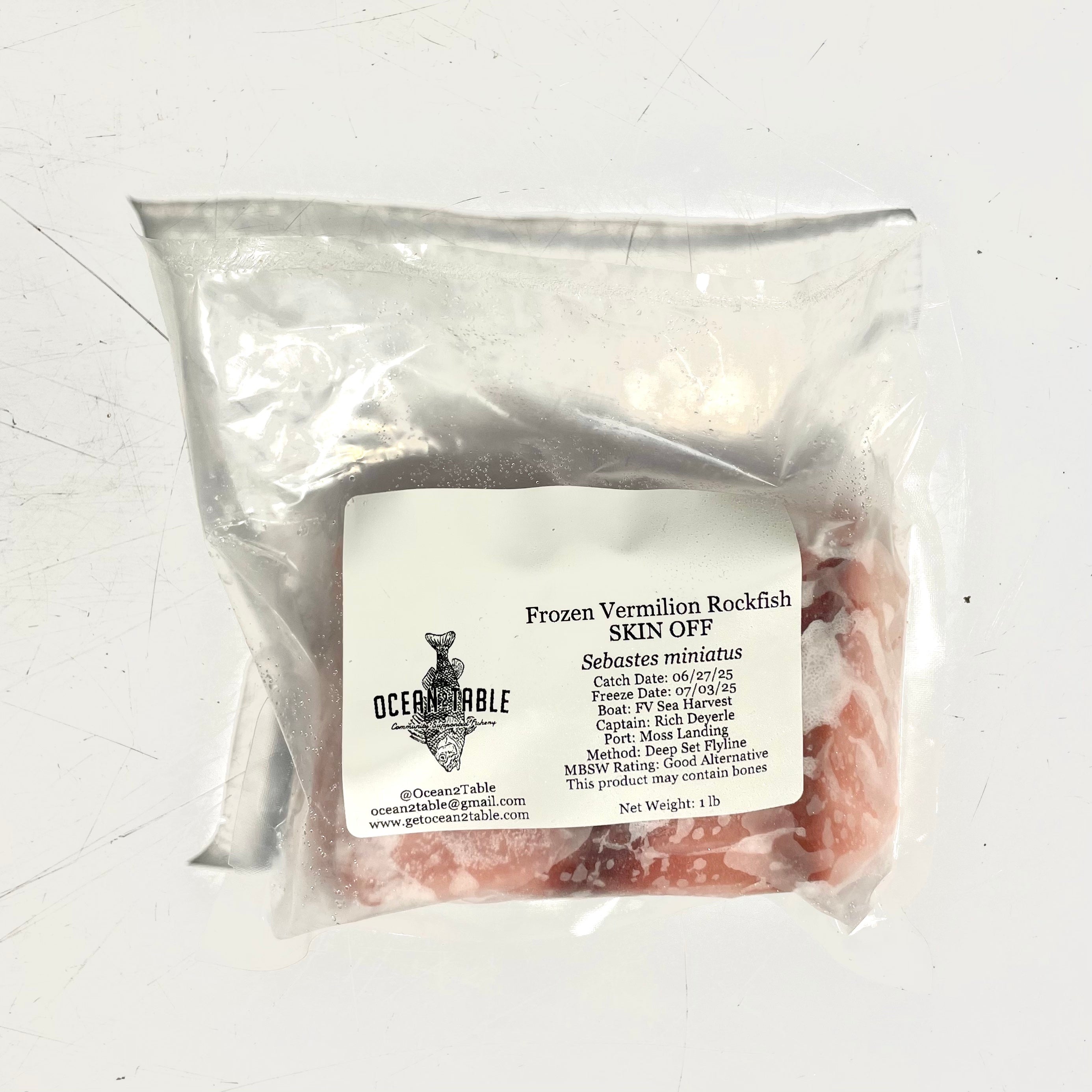 Frozen Vermilion Rockfish – Ocean2Table